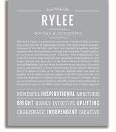 Rylee (male) | Name Art Print – Name Stories