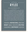 Rylee Personalized Name Meaning Art Prints – Name Stories
