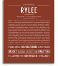 Rylee (male) | Name Art Print – Name Stories