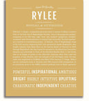 Rylee (male) | Name Art Print – Name Stories