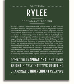 Rylee (male) | Name Art Print – Name Stories