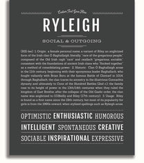 Ryleigh | Name Art Print – Name Stories