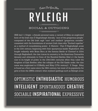 Ryleigh | Name Art Print – Name Stories