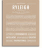 Ryleigh | Name Art Print - Personalized Custom Gifts – Name Stories