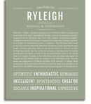 Ryleigh | Name Art Print - Personalized Custom Gifts – Name Stories