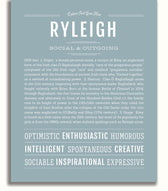 Ryleigh | Name Art Print – Name Stories