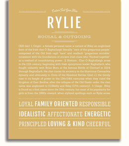 Rylie | Name Art Print – Name Stories