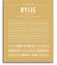 Rylie Personalized Name Meaning Art Prints – Name Stories