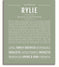 Rylie Personalized Name Meaning Art Prints – Name Stories