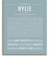 Rylie | Name Art Print – Name Stories