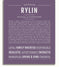 Rylin (female) | Name Art Print – Name Stories