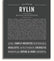 Rylin (female) | Name Art Print – Name Stories