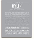 Rylin (female) | Name Art Print – Name Stories