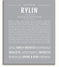 Rylin (female) | Name Art Print – Name Stories