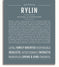 Rylin (female) | Name Art Print – Name Stories