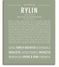 Rylin (female) | Name Art Print – Name Stories