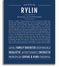 Rylin Personalized Name Meaning Art Prints – Name Stories