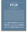 Rylin Personalized Name Meaning Art Prints – Name Stories