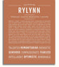 Rylynn Personalized Name Meaning Art Prints – Name Stories