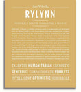 Rylynn | Name Art Print - Personalized Custom Gifts – Name Stories