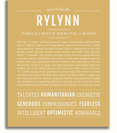 Rylynn | Name Art Print - Personalized Custom Gifts – Name Stories