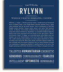 Rylynn | Name Art Print - Personalized Custom Gifts – Name Stories