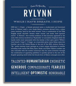 Rylynn | Name Art Print - Personalized Custom Gifts – Name Stories