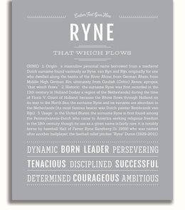 Ryne | Name Art Print – Name Stories