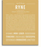 Ryne Personalized Name Meaning Art Prints – Name Stories