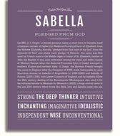 Sabella | Name Art Print – Name Stories