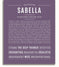 Sabella | Name Art Print – Name Stories
