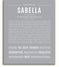 Sabella | Name Art Print – Name Stories