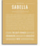 Sabella Personalized Name Meaning Art Prints – Name Stories