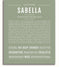 Sabella | Name Art Print – Name Stories