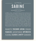 Sabine | Name Art Print – Name Stories