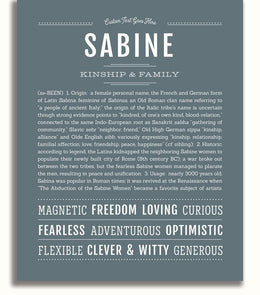 Sabine | Name Art Print – Name Stories