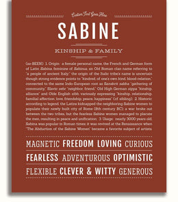 Sabine | Name Art Print – Name Stories