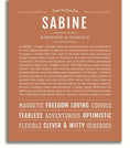 Sabine | Name Art Print – Name Stories