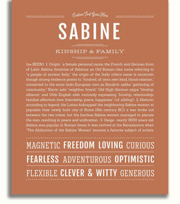 Sabine | Name Art Print – Name Stories