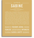 Sabine | Name Art Print – Name Stories