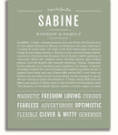 Sabine | Name Art Print – Name Stories