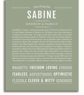 Sabine | Name Art Print – Name Stories
