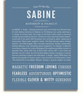 Sabine Personalized Name Meaning Art Prints – Name Stories