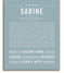 Sabine | Name Art Print – Name Stories