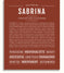 Sabrina Personalized Name Meaning Art Prints – Name Stories