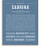 Sabrina Personalized Name Meaning Art Prints – Name Stories