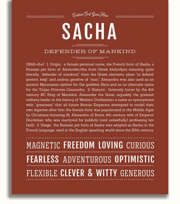 Sacha | Name Art Print – Name Stories