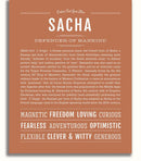 Sacha | Name Art Print – Name Stories