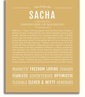 Sacha | Name Art Print – Name Stories