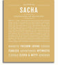 Sacha | Name Art Print – Name Stories
